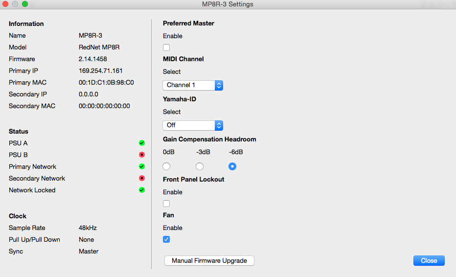 How to control the RedNet MP8Rs Mic Pre’s from Pro Tools – Focusrite