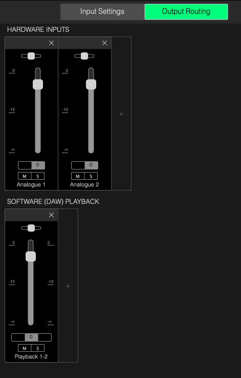Direct Monitoring inputs using Custom Mixes in Focusrite Control ...