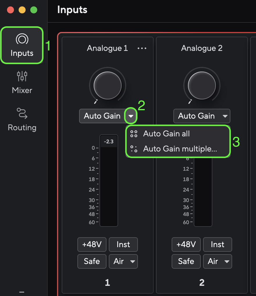 Scarlett 4th Gen - Multichannel Auto Gain – Focusrite