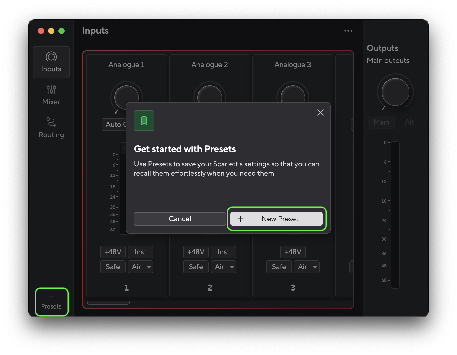 Focusrite Control 2 - Presets – Focusrite