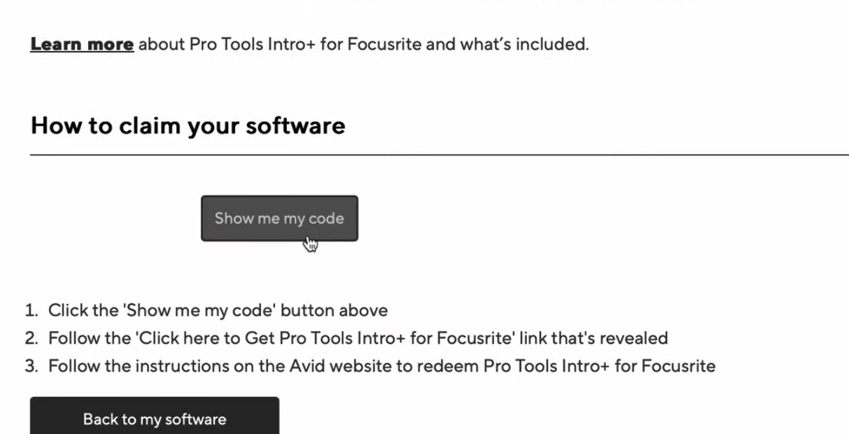 How to redeem and install Pro Tools Intro+ – Focusrite