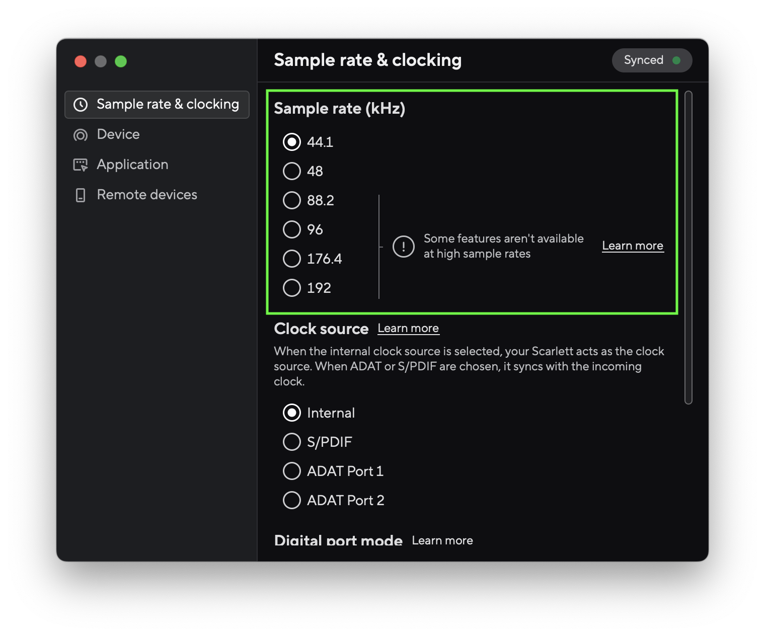 Troubleshooting ADAT – Focusrite
