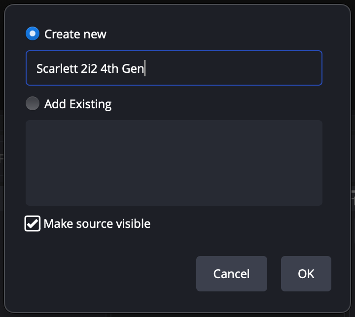All of my interface's inputs are summed together in OBS on macOS ...
