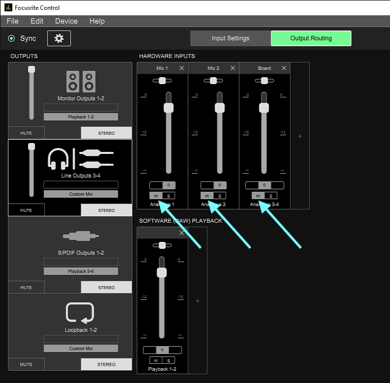 Input Signal audible when not recording or software closed – Focusrite