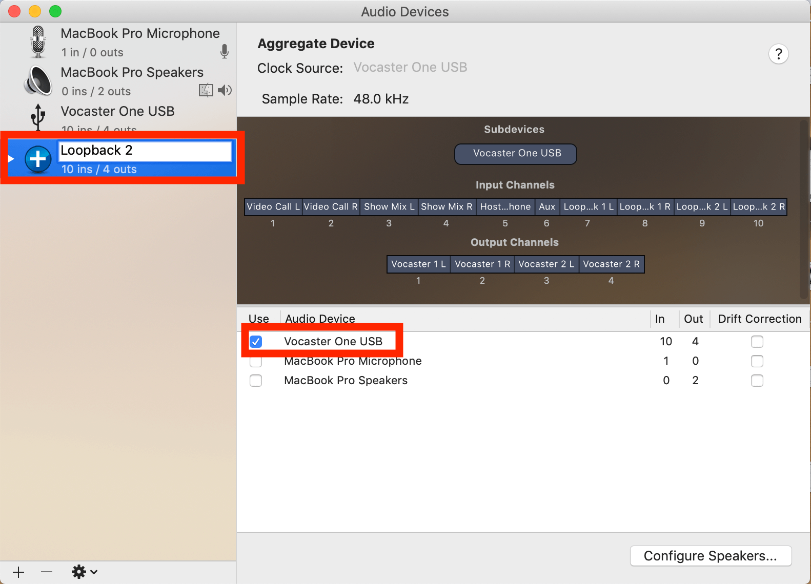 How to configure Vocaster's 'Loopback 2' channels on Mac – Focusrite